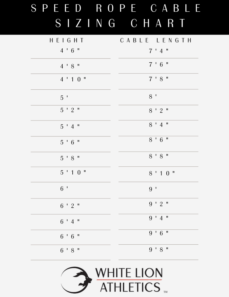 Best Speed Rope| 10' Adjustable Cable Speed Rope |White Lion Athletics